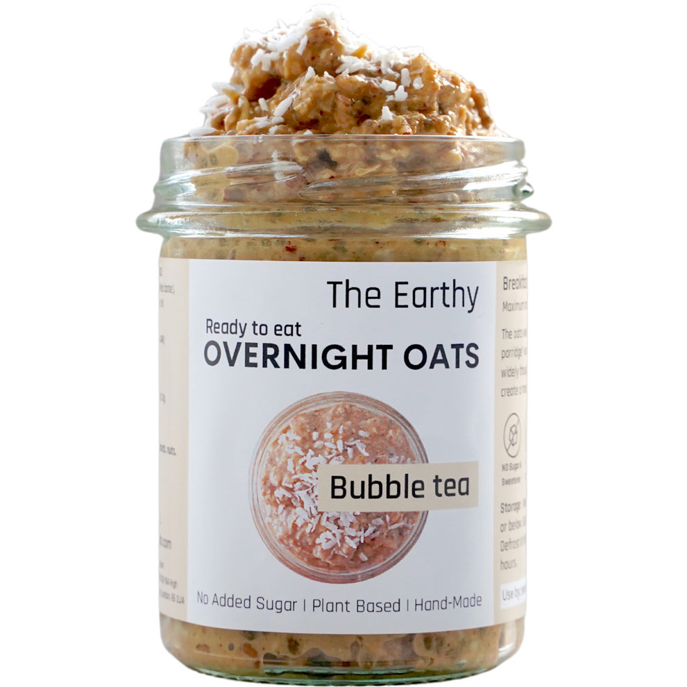 Bubble Tea Vegan Overnight Oats – The Earthy